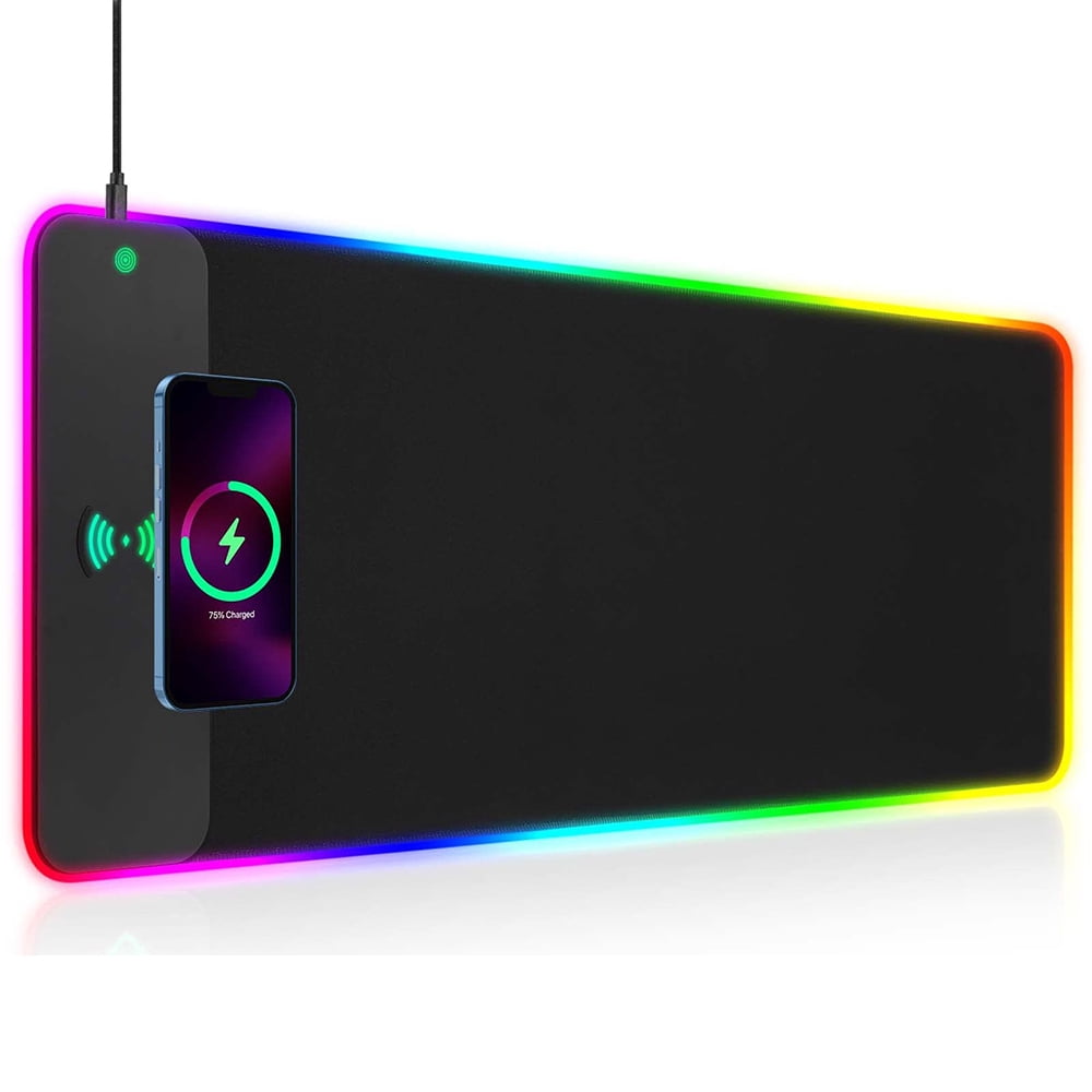 Gaming Mouse Pad 10W Mousepad LED 800x300x4mm 14 Lighting Modes with ...