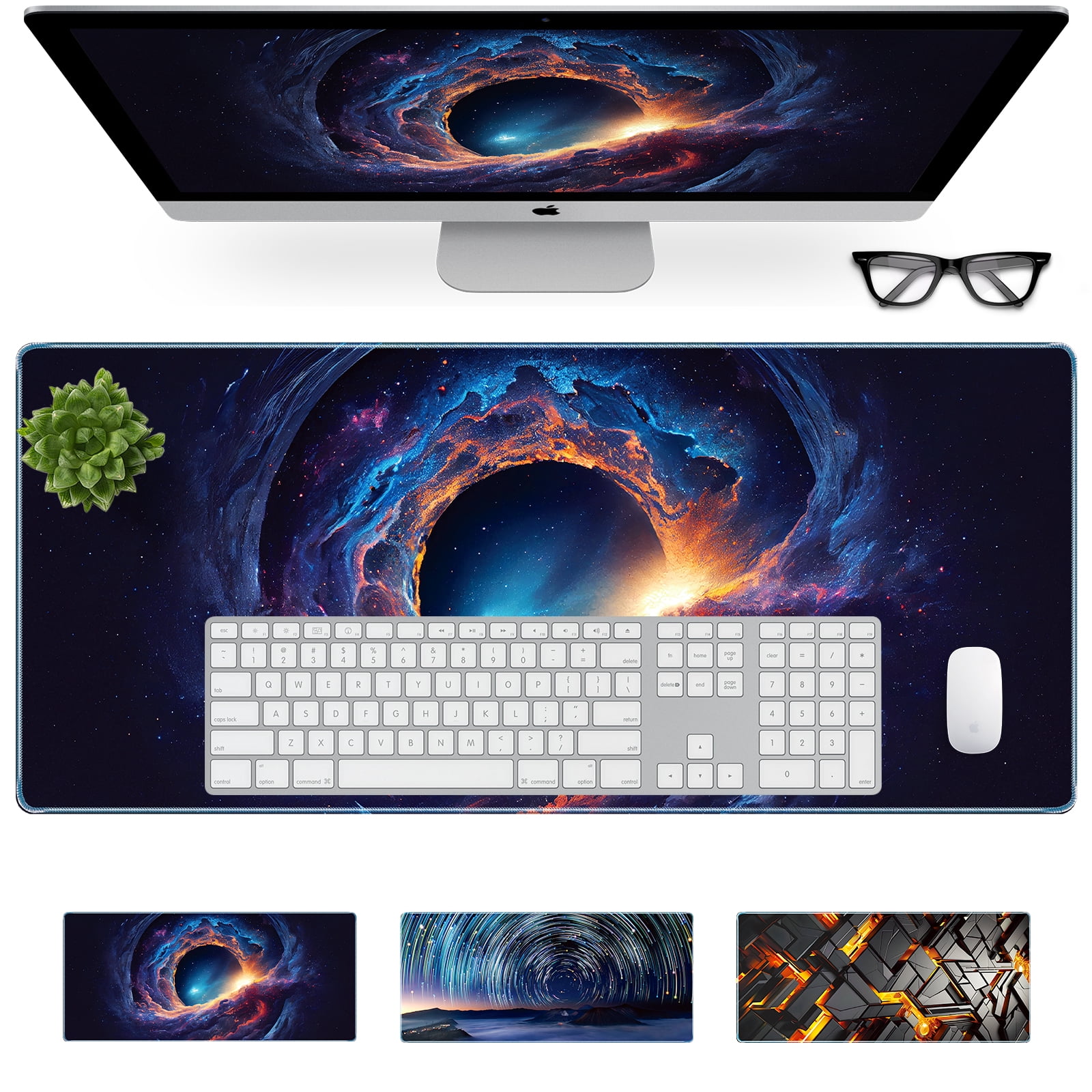 Gaming Mouse Pad 31.5x11.8IN Premium-Textured Non-Slip Rubber ...