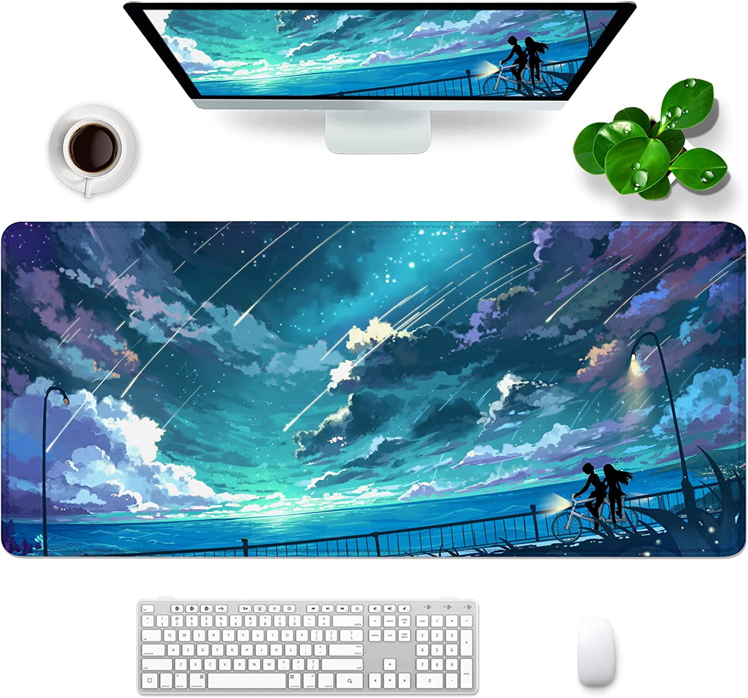 Gaming Mouse Pad Anime XXL Extra Large Mouse Pad for Desk 35x15.7x0 ...