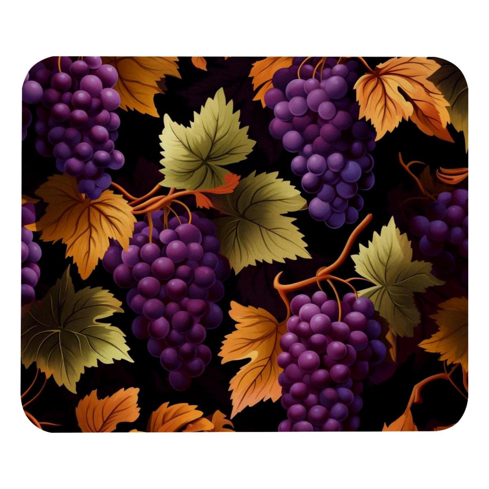 Gaming Mouse Pad, Branches of Grapes Fruits Prints Mouse Mat for Desk Home Office, Non-Slip ...