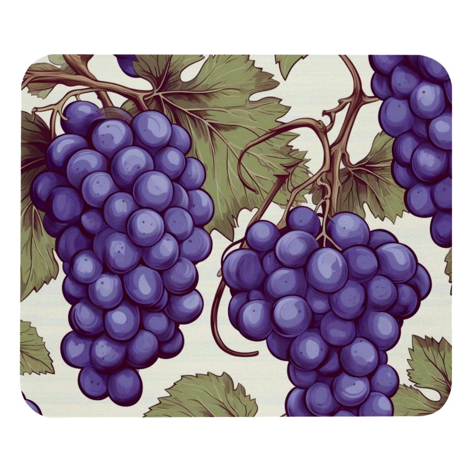 Gaming Mouse Pad, Branches of Grapes Fruits Prints Mouse Mat for Desk ...