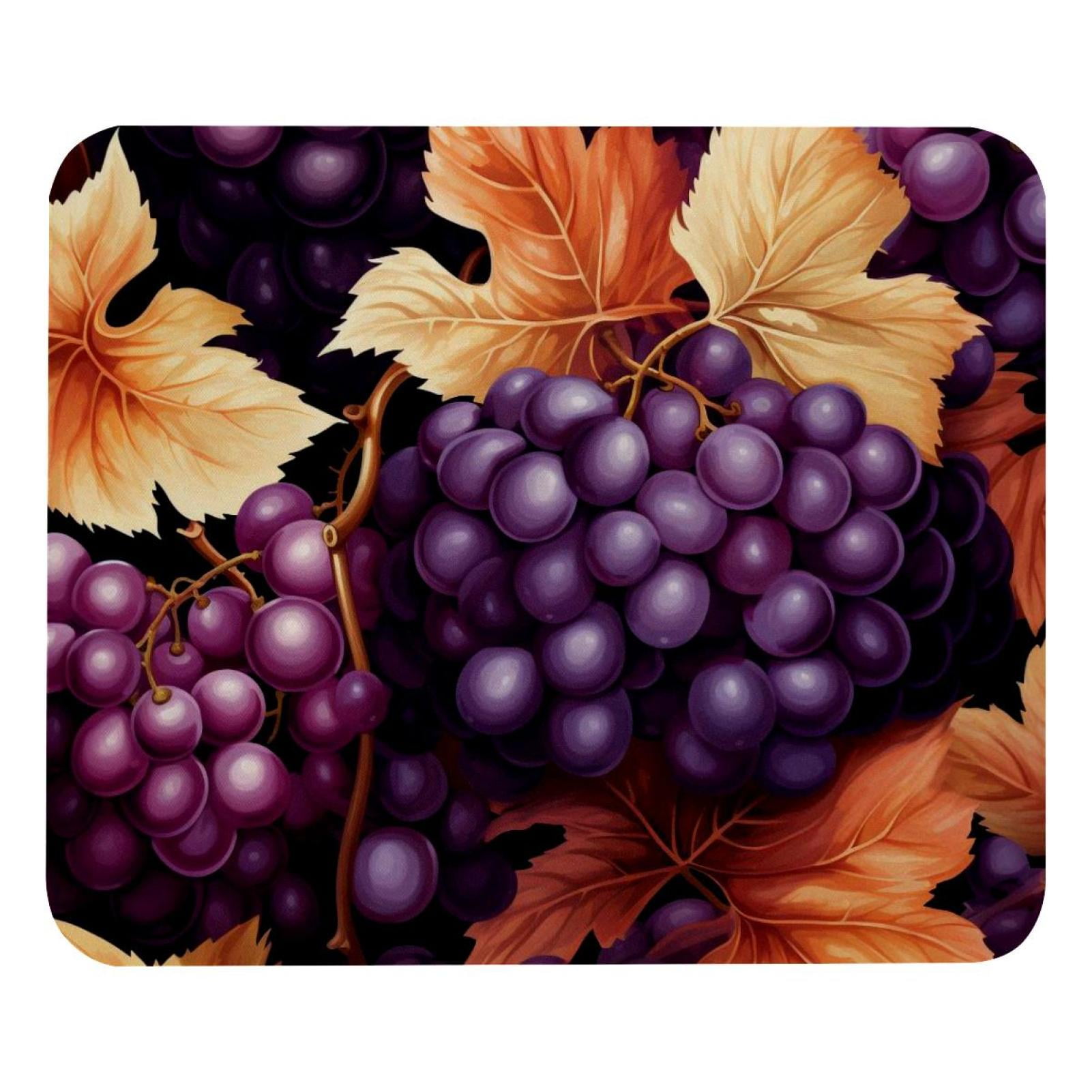 Gaming Mouse Pad, Branches of Grapes Fruits Prints Mouse Mat for Desk ...