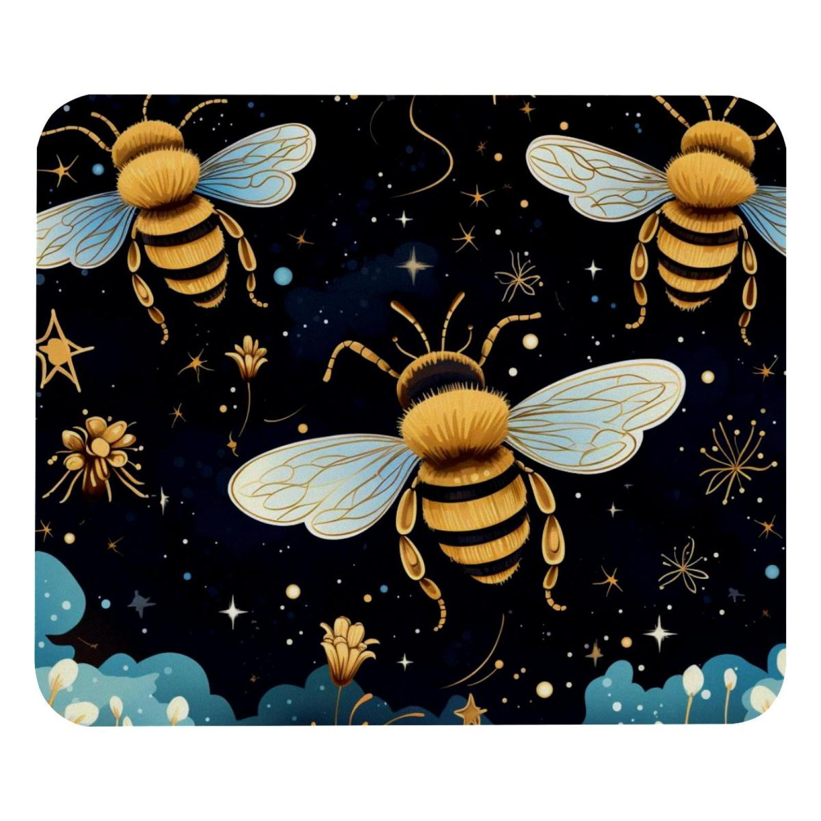 Gaming Mouse Pad, Bumble Bees on Starry Sky Prints Mouse Mat for Desk ...
