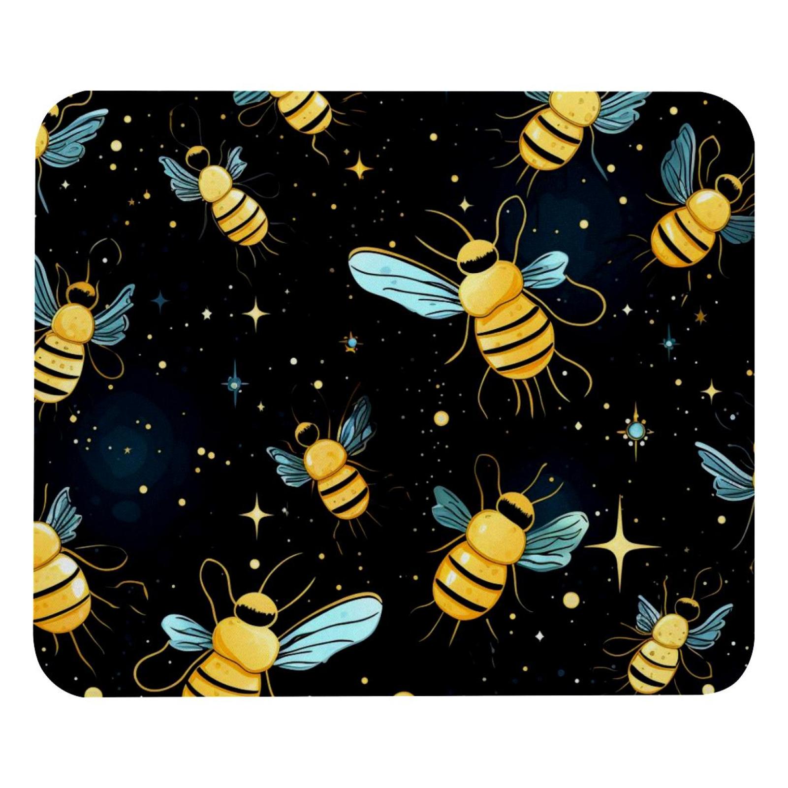 Gaming Mouse Pad, Bumble Bees on Starry Sky Prints Mouse Mat for Desk ...
