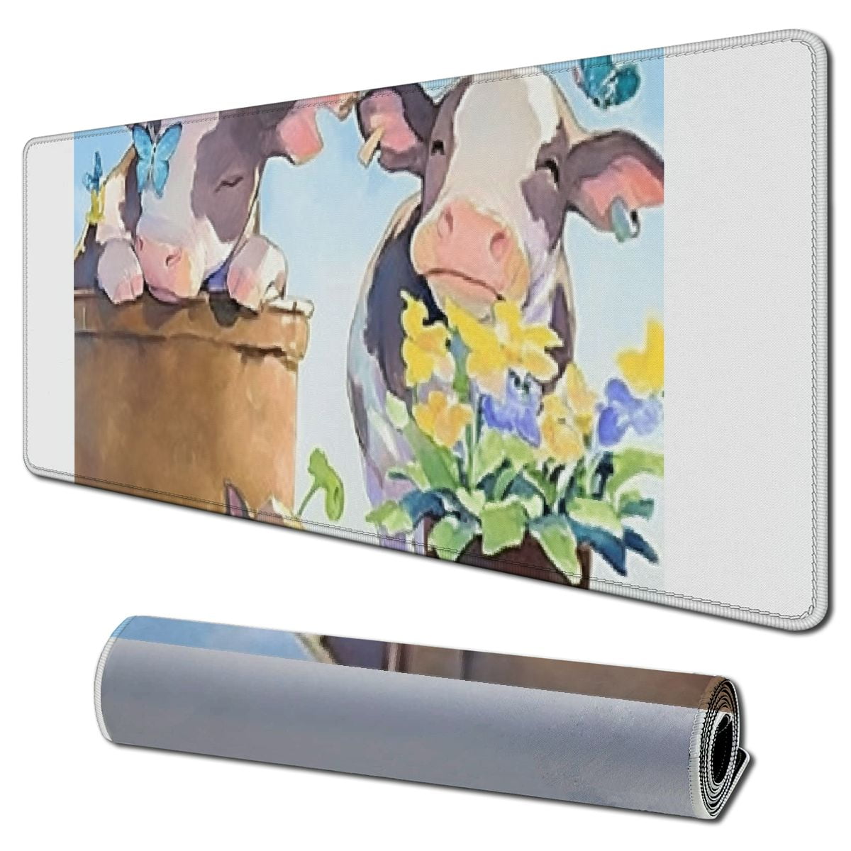 Gaming Mouse Pad Cartoon Cute Pig Large Mouse Pad Farm Animals Desk ...