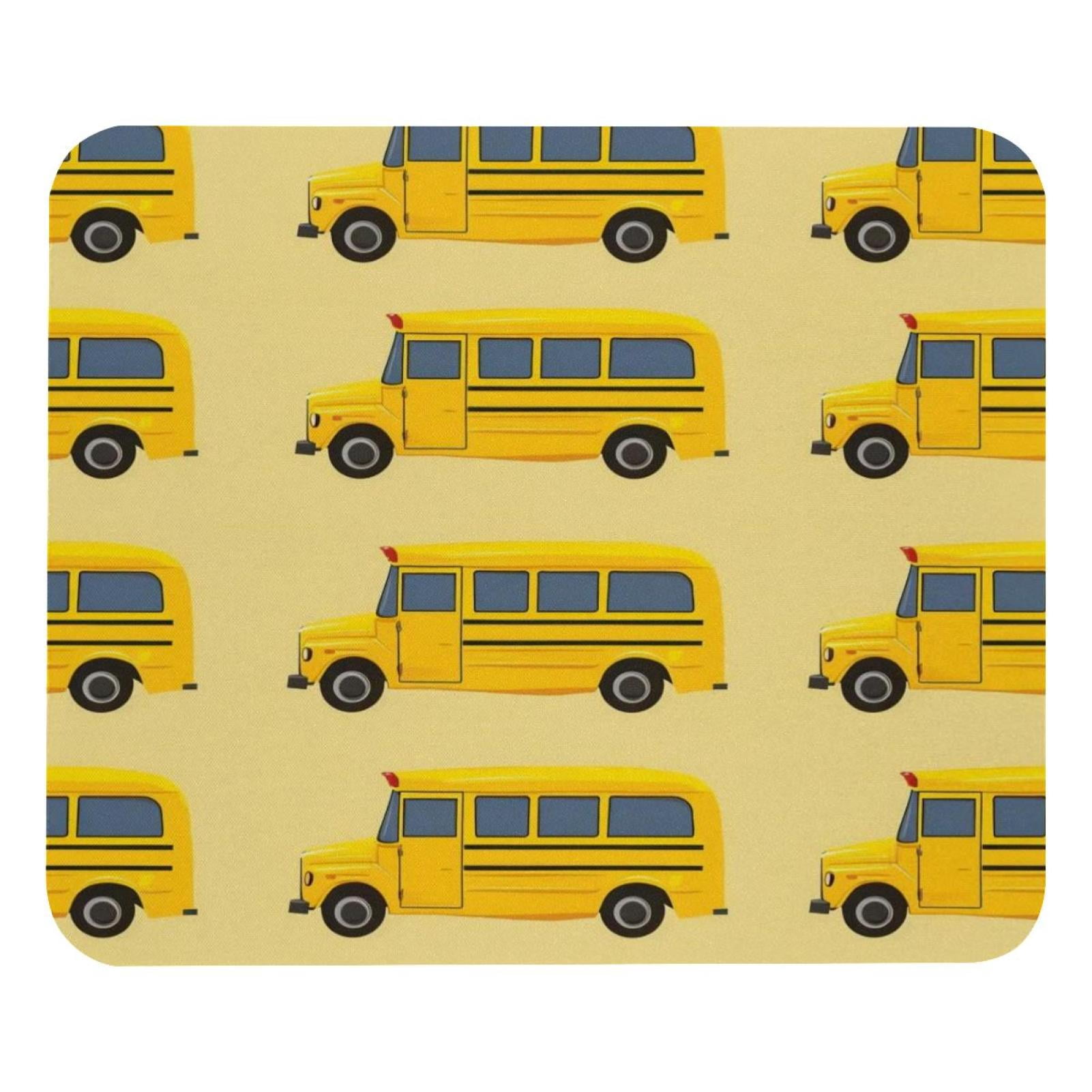 Gaming Mouse Pad, Cartoon School Bus Prints Mouse Mat for Desk Home ...