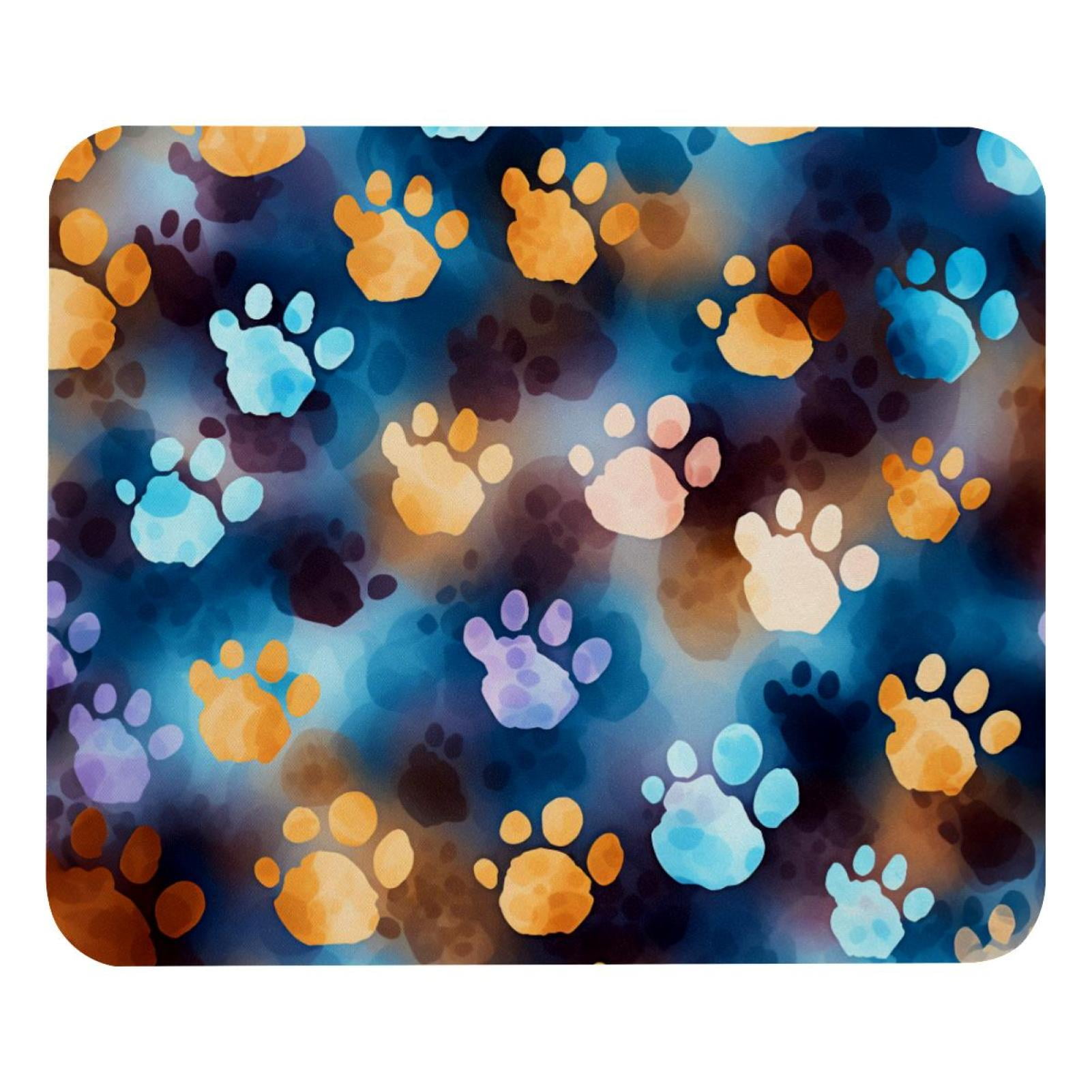 Gaming Mouse Pad, Colorful Paw Footprints Prints Mouse Mat for Desk ...