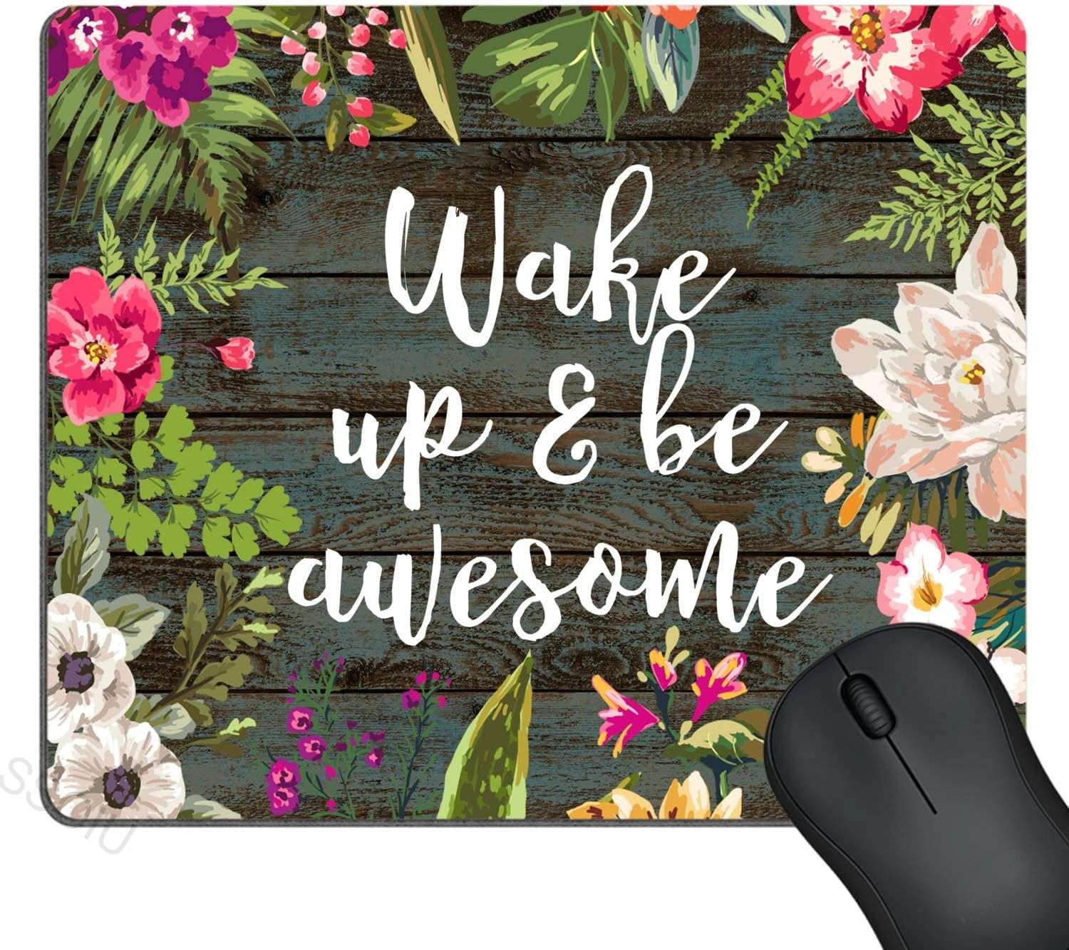 Gaming Mouse Pad Custom, Wake up and be Awesome Inspirational Quotes ...