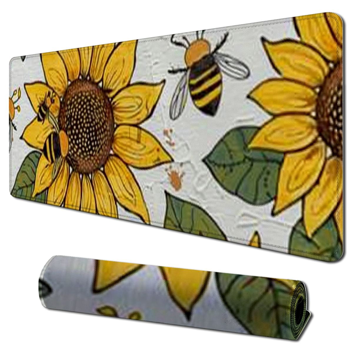 Gaming Mouse Pad Cute Sunflowers Large Mouse Pad Spring Desk Mats on ...