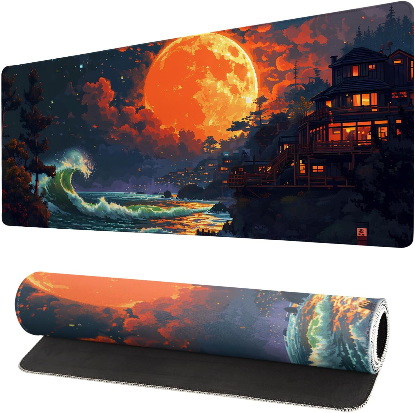 Gaming Mouse Pad Desk Pad,Extended Big Mouse Pad,31.5x11.8 Inch Long ...