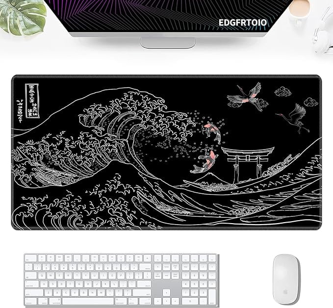 Gaming Mouse Pad, EDGFRTOIO Keyboard Mouse Pad 31.5x15.7 inch XXL Large ...