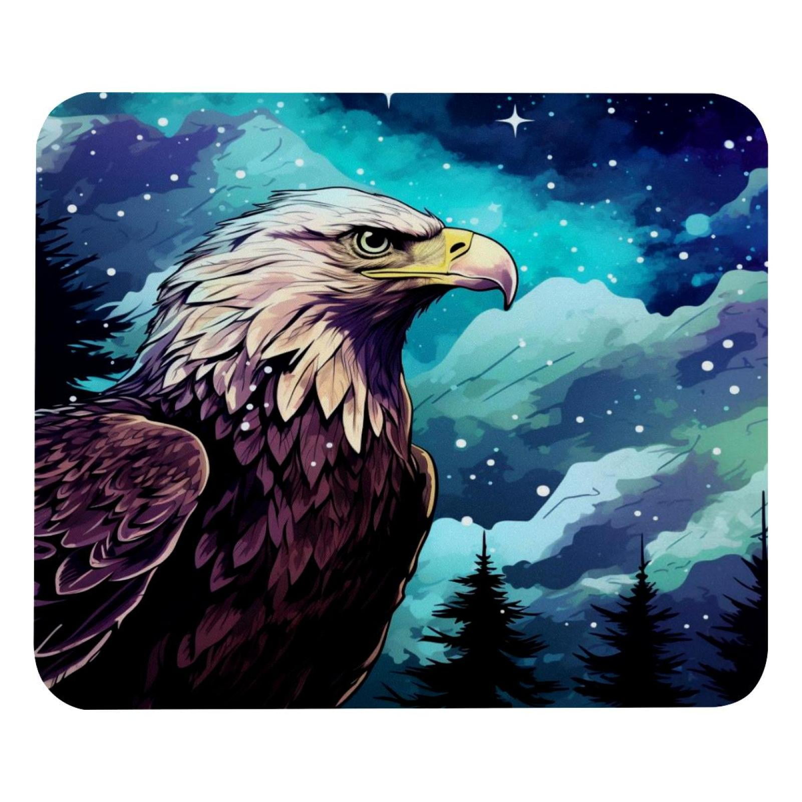 Gaming Mouse Pad, Eagle at Starry Night Prints Mouse Mat for Desk Home ...