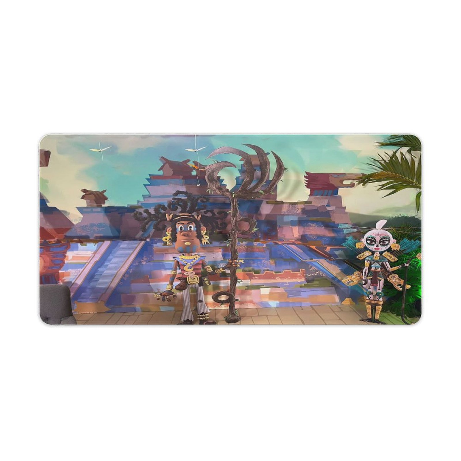 Gaming Mouse Pad Fun Maya And The Three Warriors Rectangular Mouse Pad - XXL XL Suitable for ...