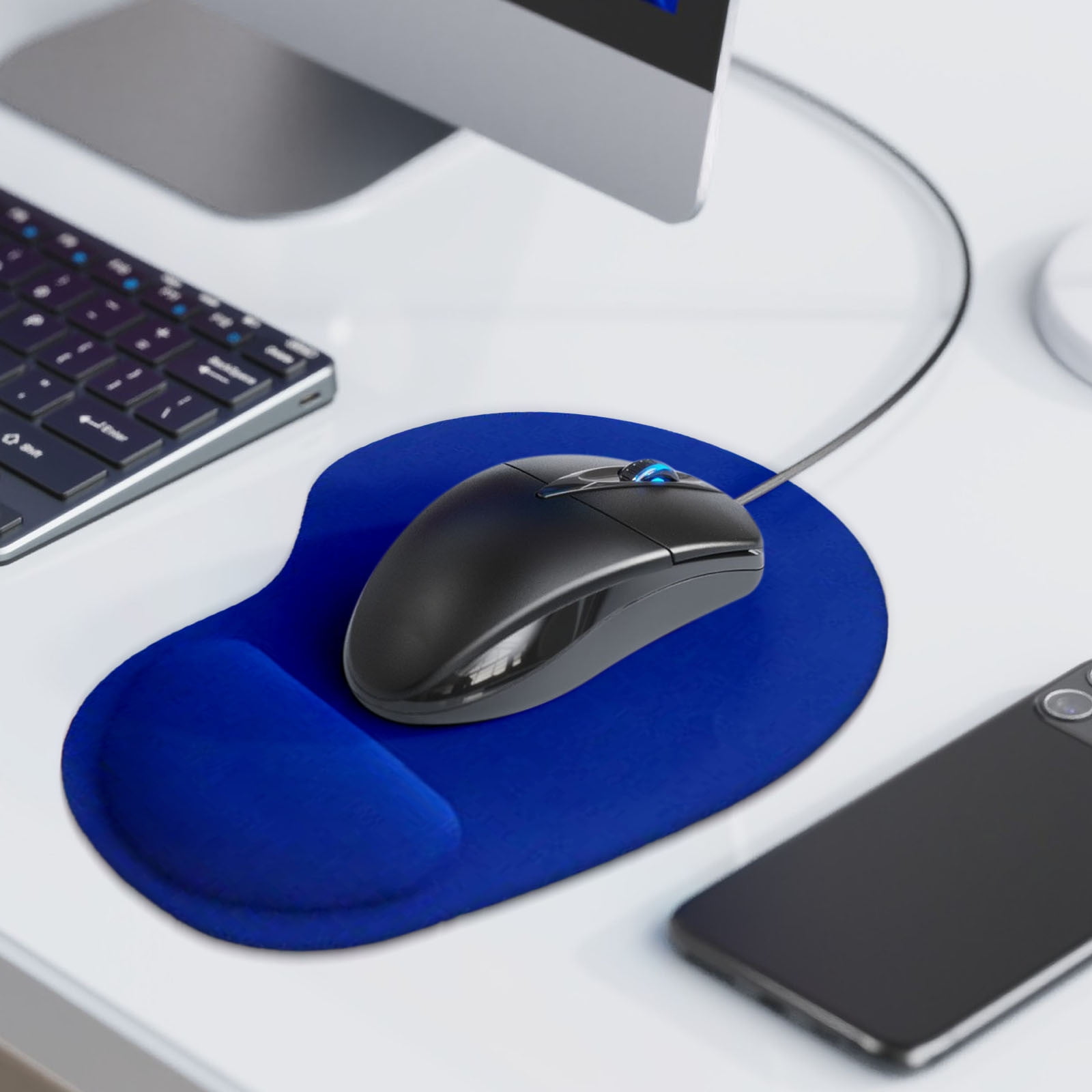 Gaming Mouse Pad with Gel Wrist Rest - Non-Slip Neoprene Base (8.27x10 ...