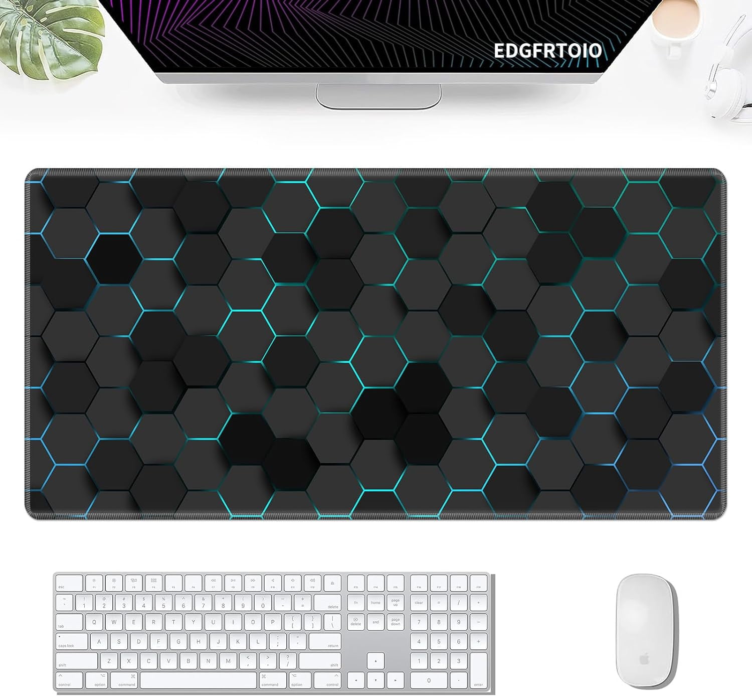 Gaming Mouse Pad, Keyboard Mouse Pad 31.5x15.7 inch XXL Large Computer ...