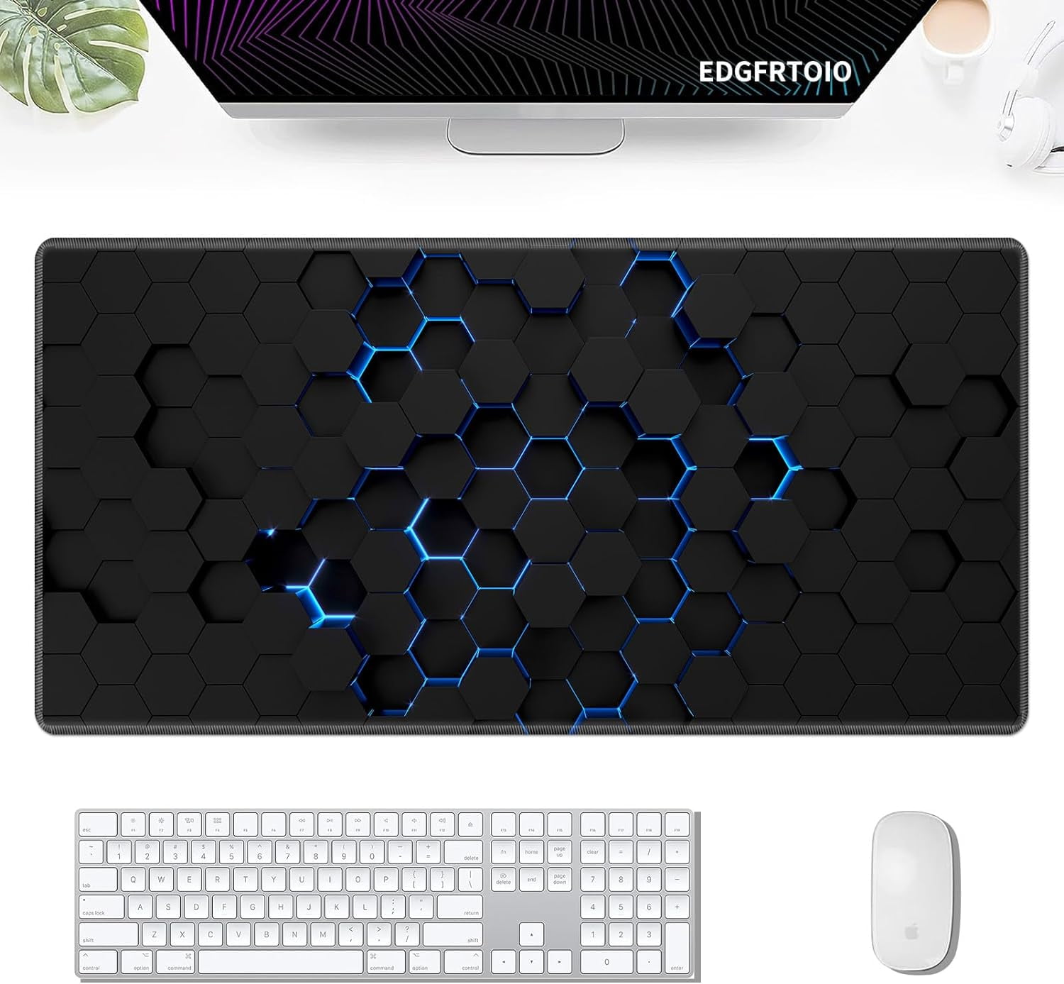 Gaming Mouse Pad, Keyboard Mouse Pad 31.5x15.7 inch XXL Large Computer ...