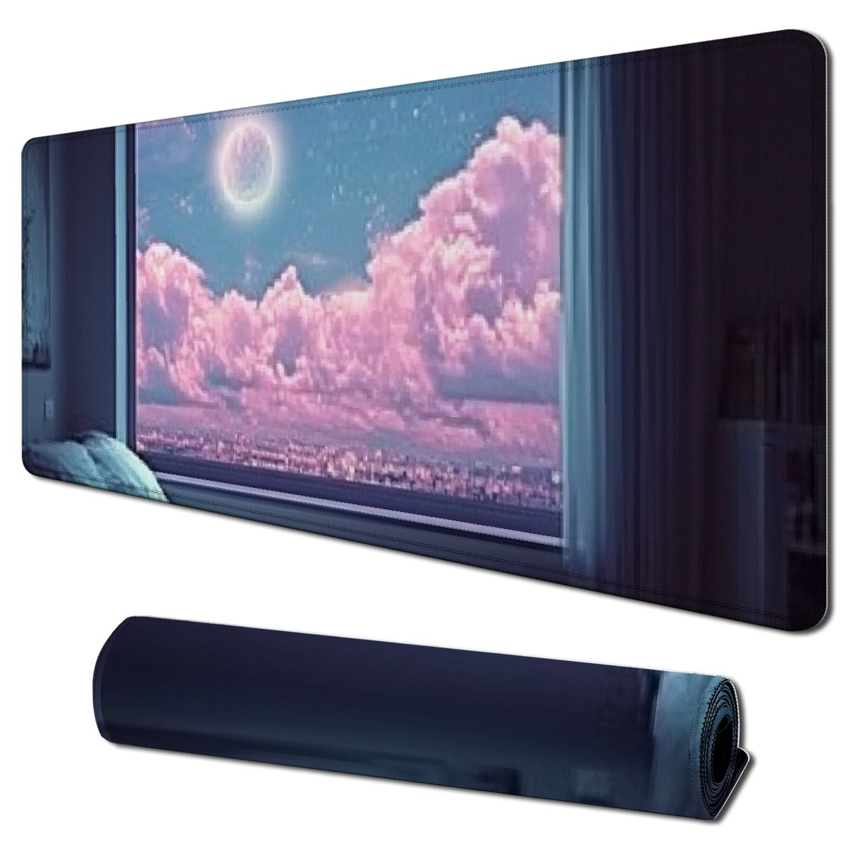 Gaming Mouse Pad, Keyboard Mouse Pad Large Laptop Cool Desk Mat with ...