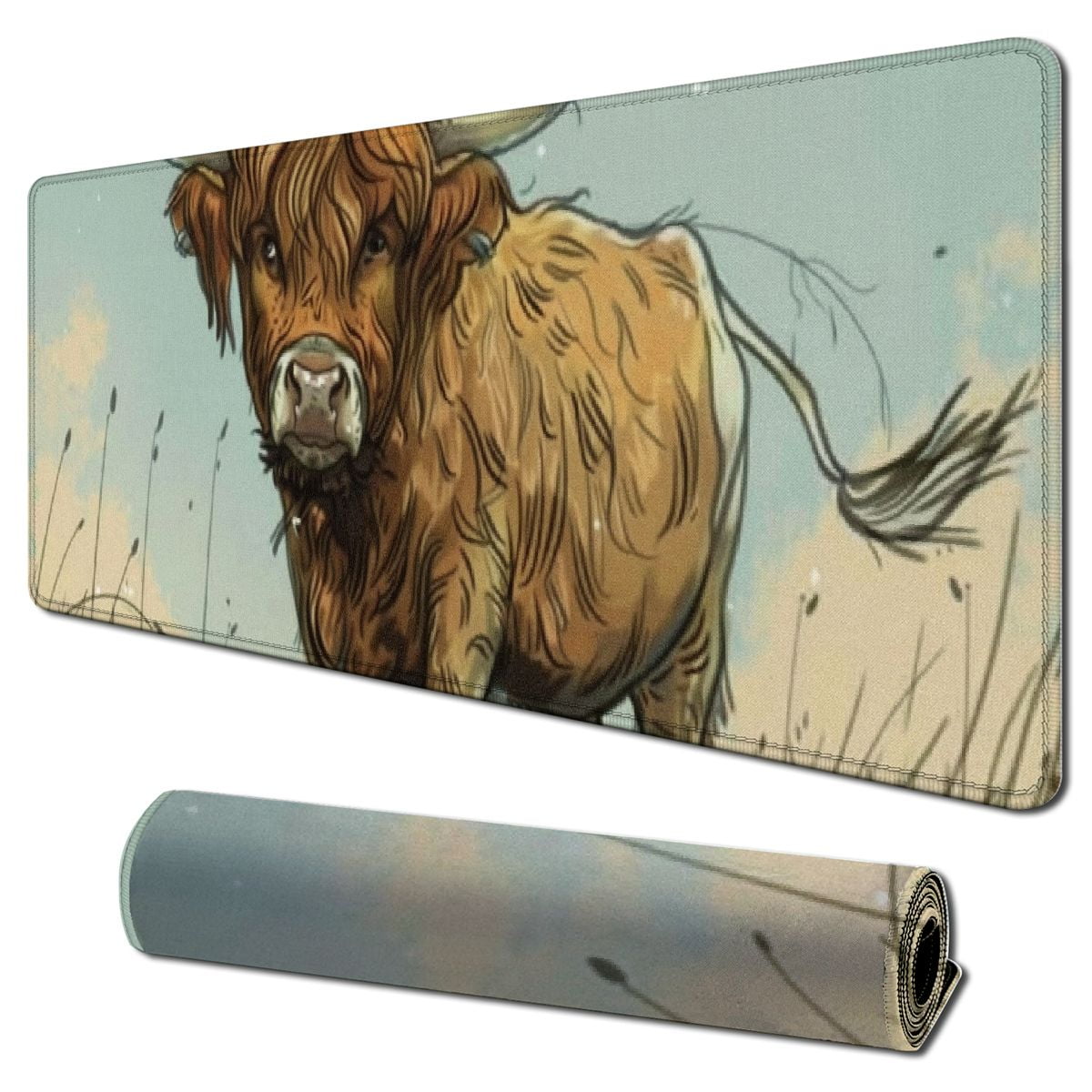 Gaming Mouse Pad Large Mousepad Aesthetic Cartoon Minimalist Animals ...