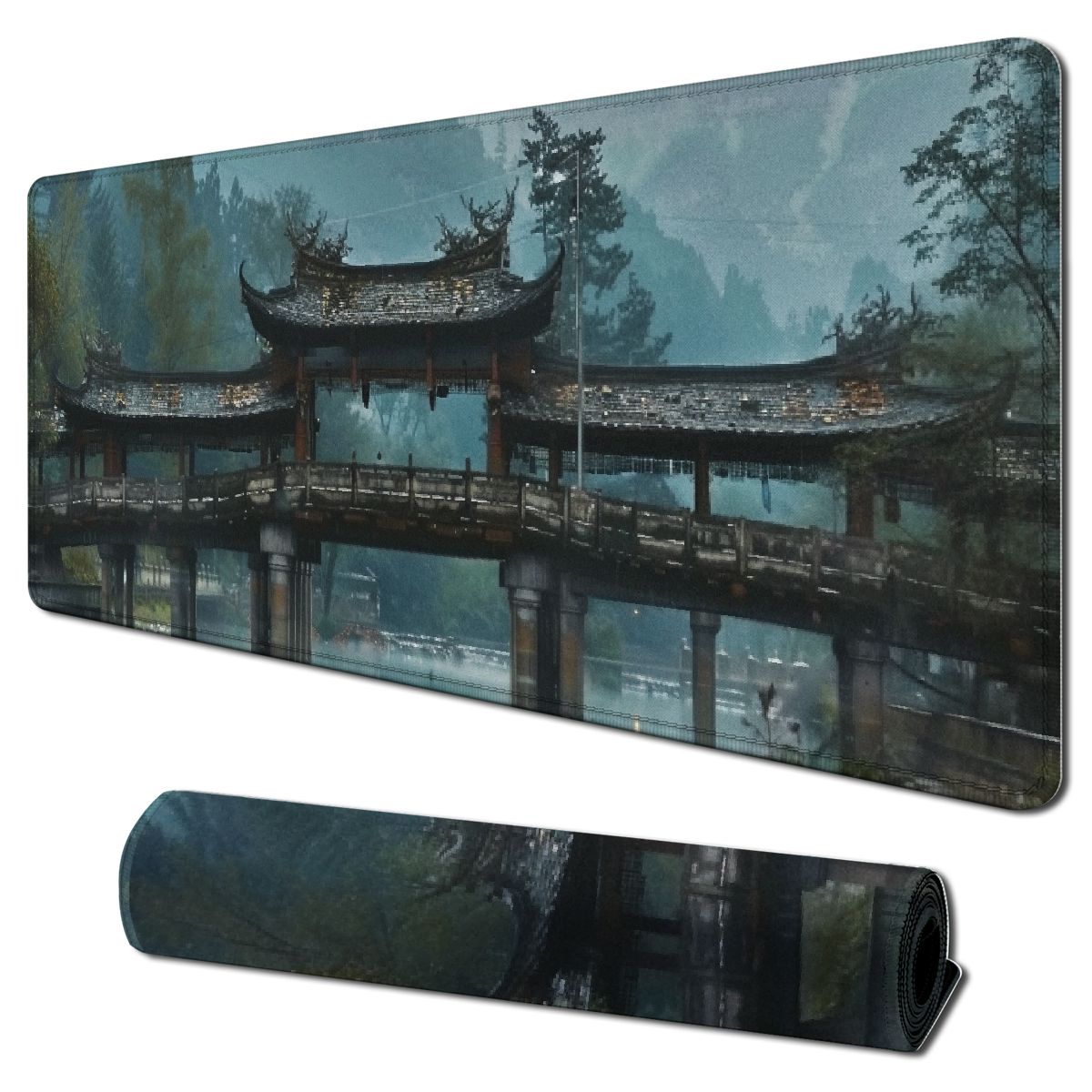 Gaming Mouse Pad Large Mousepad Ancient Bridge Architecture Landscape ...