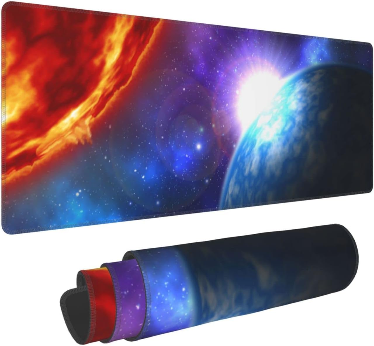 Gaming Mouse Pad Large, XL Mousepad Design with Galaxy Sunrise ...