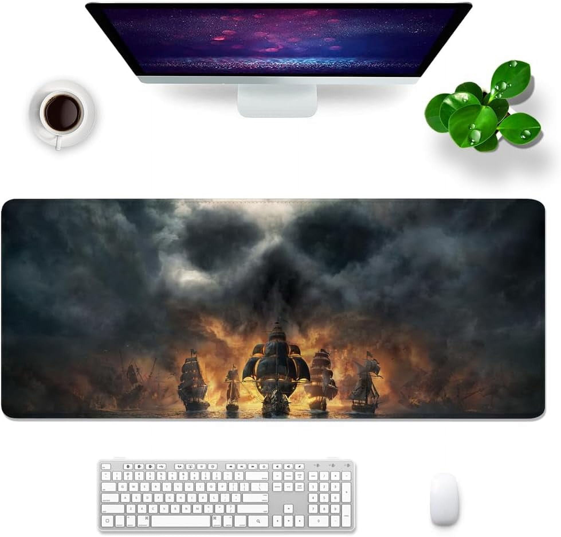 Gaming Mouse Pad Pirate Large Mouse Pad XL Desk Mat 31.5x11.8 inch Desk ...