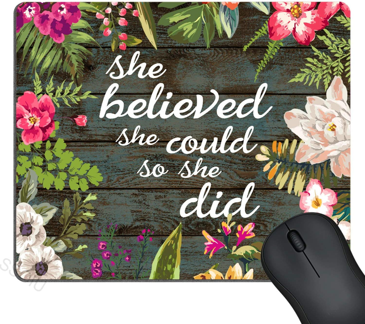 Gaming Mouse Pad She Believed She Could So She Did Inspirational Quotes ...