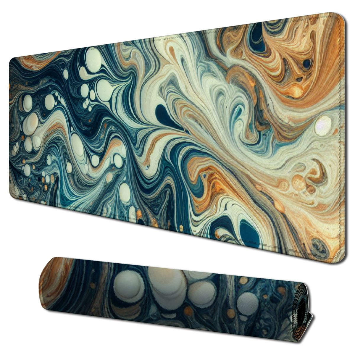 Gaming Mouse Pad,Teal Marble Texture Mouse Pad Non-Slip Rubber Base ...