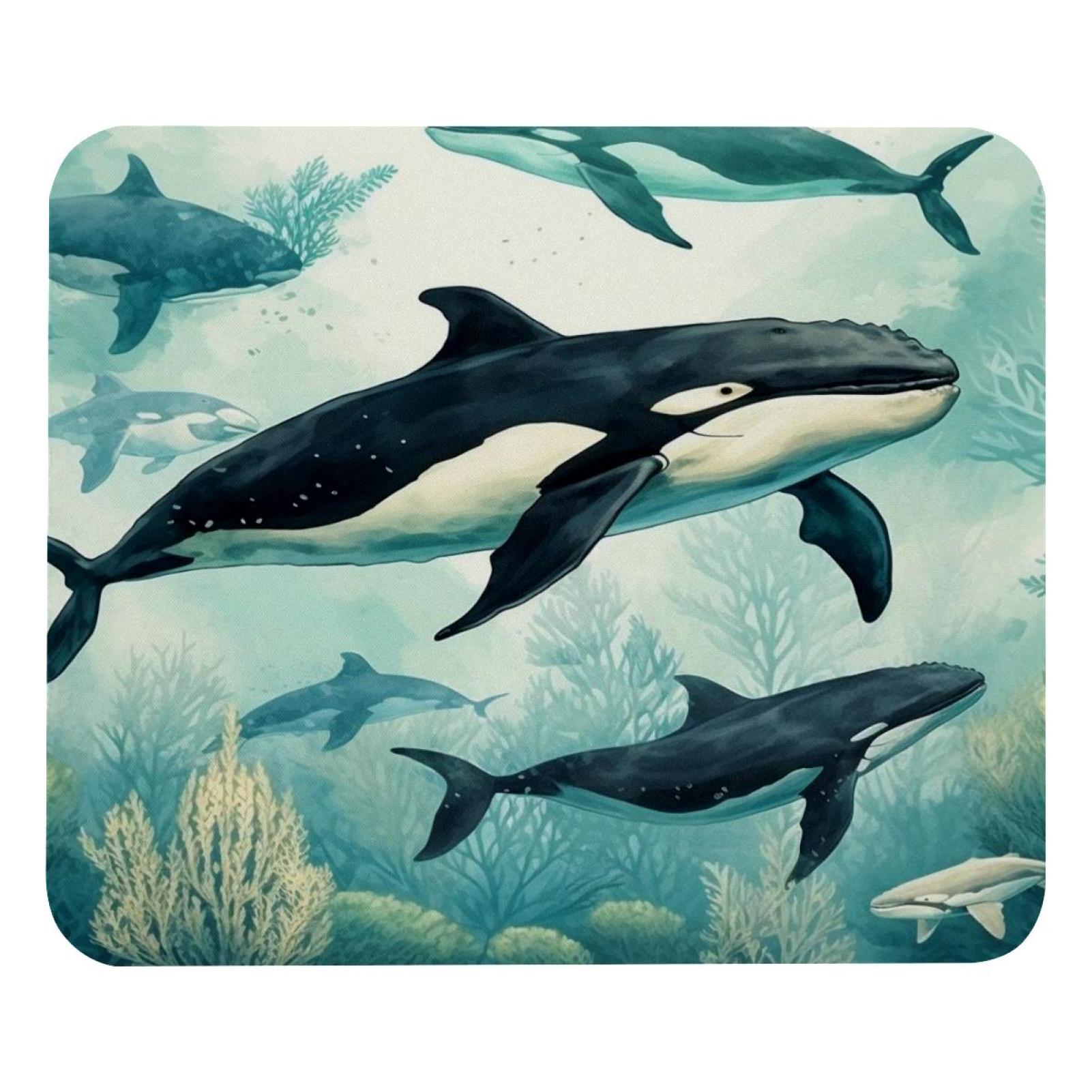 Gaming Mouse Pad, Whale in Ocean Prints Mouse Mat for Desk Home Office ...