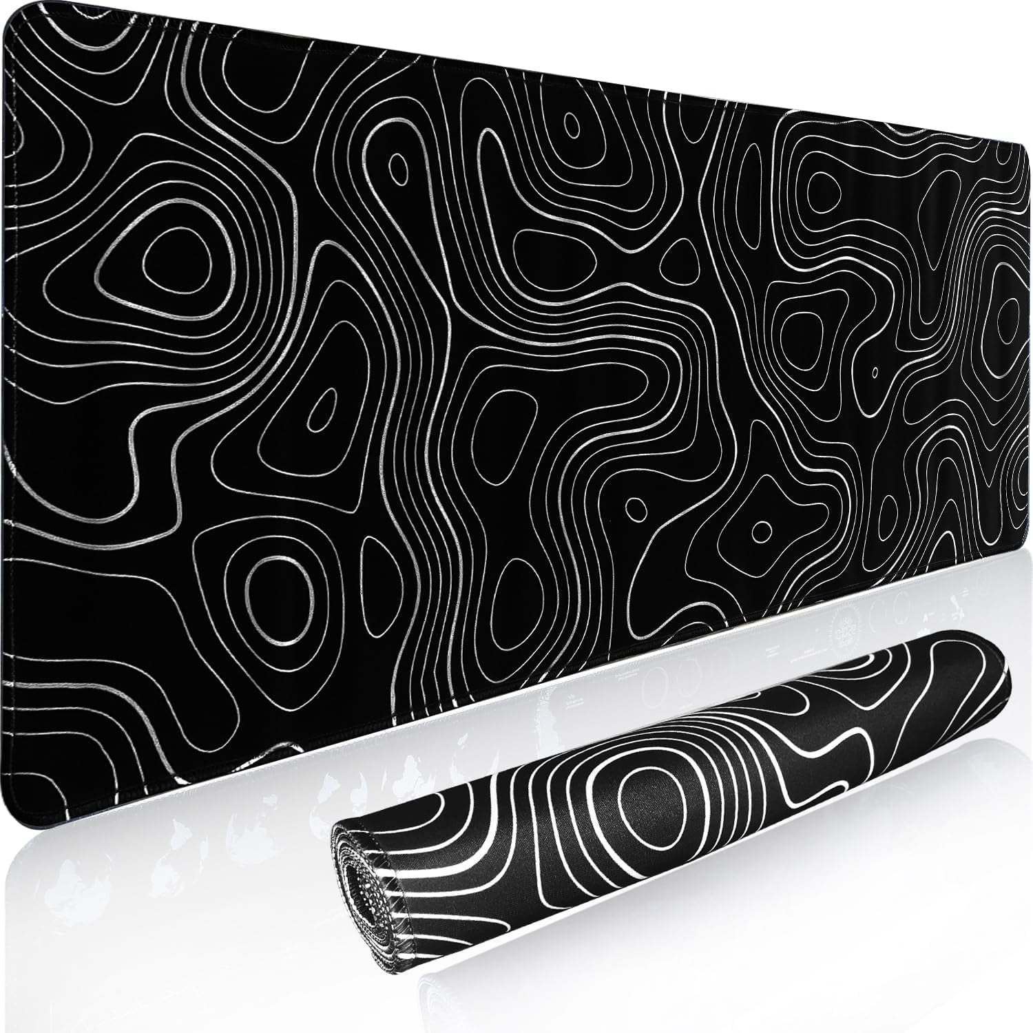 Gaming Mouse Pad with World Map(31.5 x 11.8in), Desk Mat&Large Mouse ...
