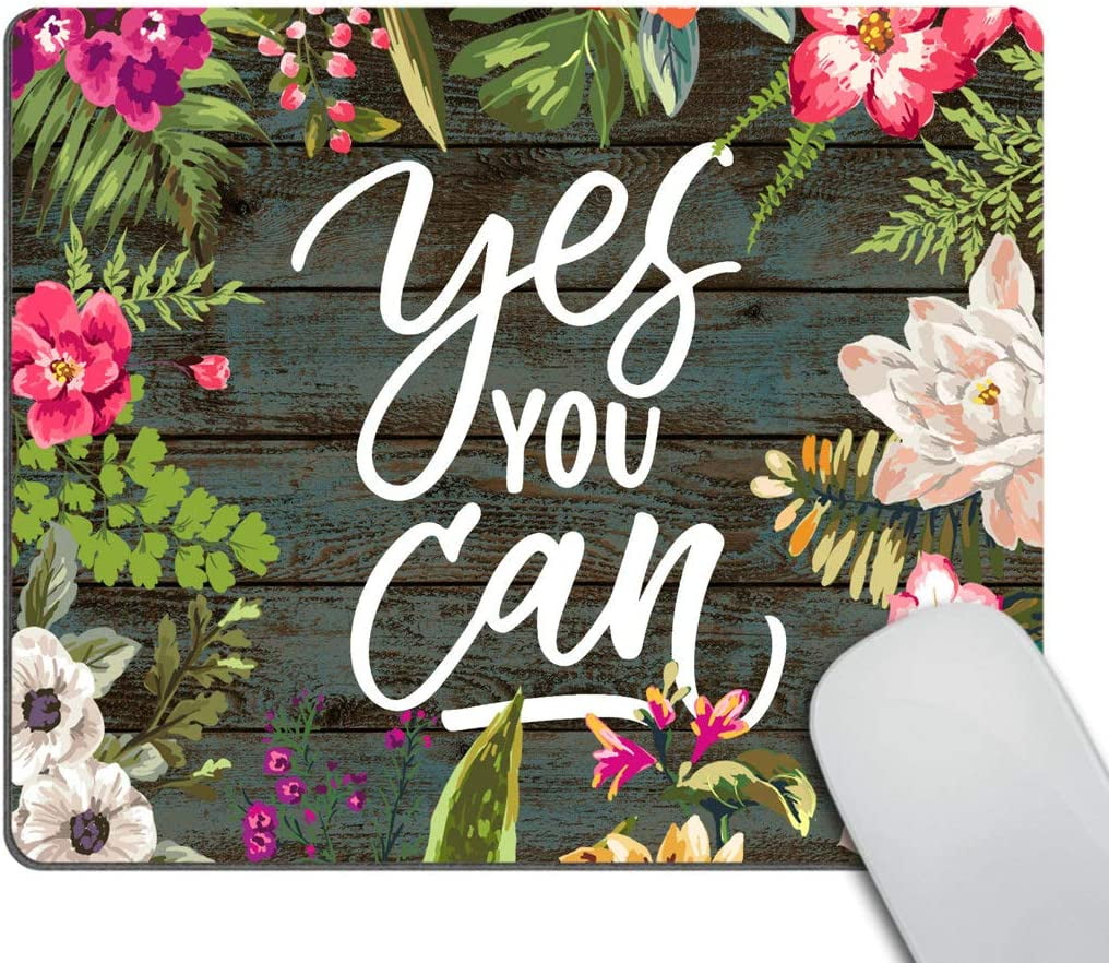 Gaming Mouse Pad Yes You can Motivational Quote Mouse Pad Inspirational ...