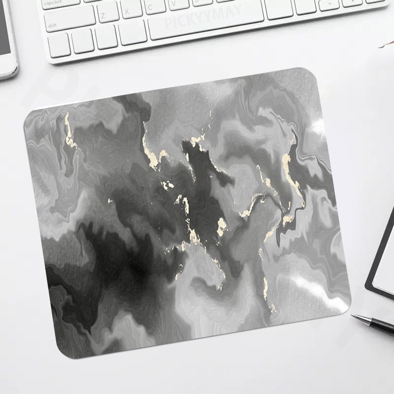 Gaming Mousepads Marble Small Mouse Pad Computer Mousepad Lock Edge ...