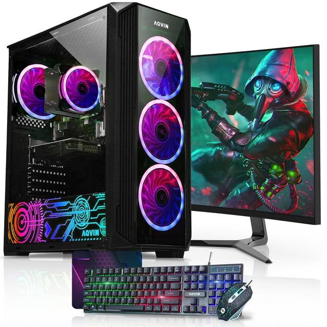 Gaming PC AQVIN ZForce Desktop Computer Tower Intel Core i7, 32GB DDR4 ...