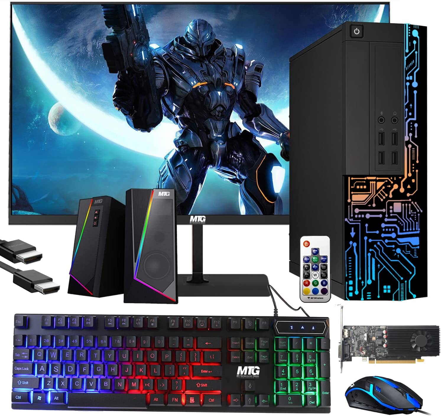 Gaming PC Desktop, Intel Core i7, TechMagnet Siwa 8, GT 1030 4GB DDR4, 16GB RAM, 480GB SSD, New ...