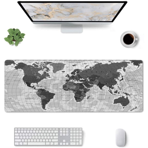 Gaming Pad, World Map Large Pad,Large Non-Slip Rubber Base Mousepad ...