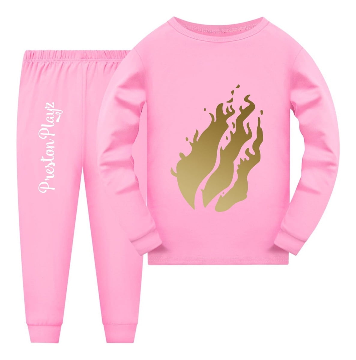Gaming Pajamas for Kids – PrestonPlayz Flame Long Sleeve Shirt and ...