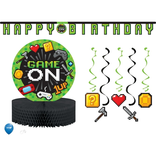Gaming Party Birthday Party Supplies | Mining Birthday Party Supplies ...