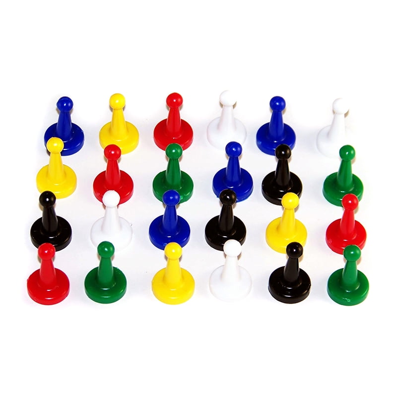Gaming Pawns, Assorted Colors, 1in Tall, Set of 24, Board Games ...