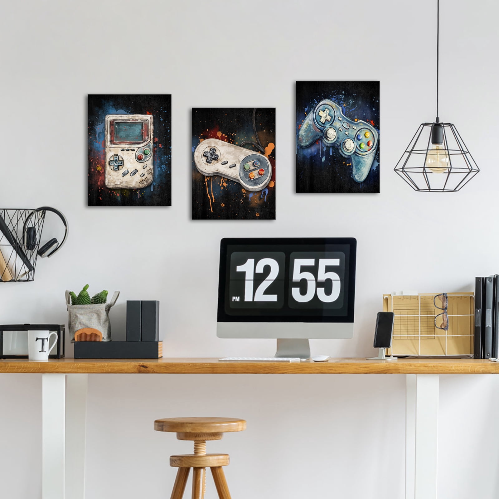 Gaming Pictures Video Game Console Artwork Canvas Wall Art Colorful ...