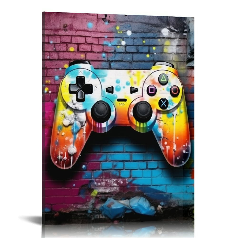Gaming Pictures Video Game Console Artwork in the Style of Graffiti ...