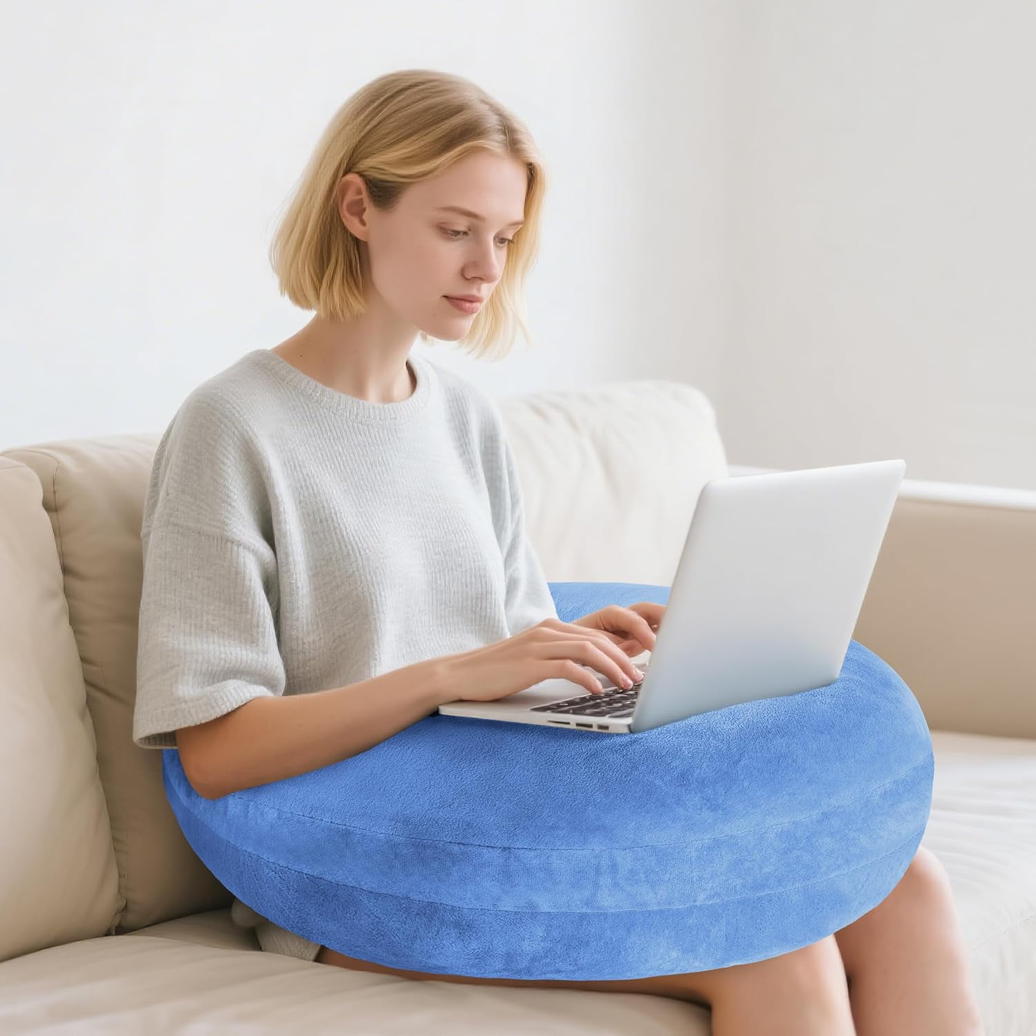 Gaming Pillow Arm Support Pillow for Bed & Sofa: Ergonomic U-Shaped Lap ...