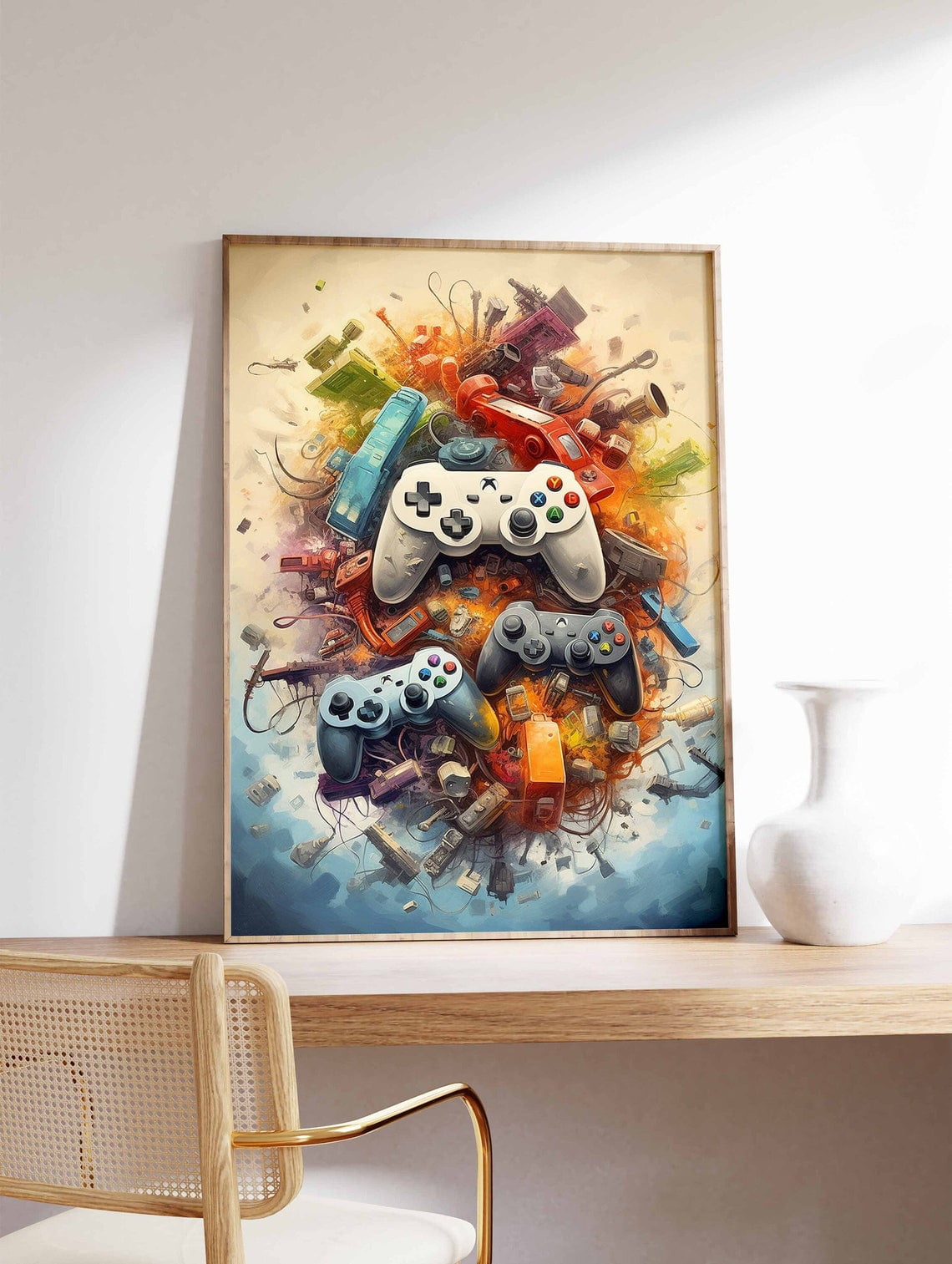 Gaming Poster, Games Controller Art, Gaming Print, Games Room Art, Art ...