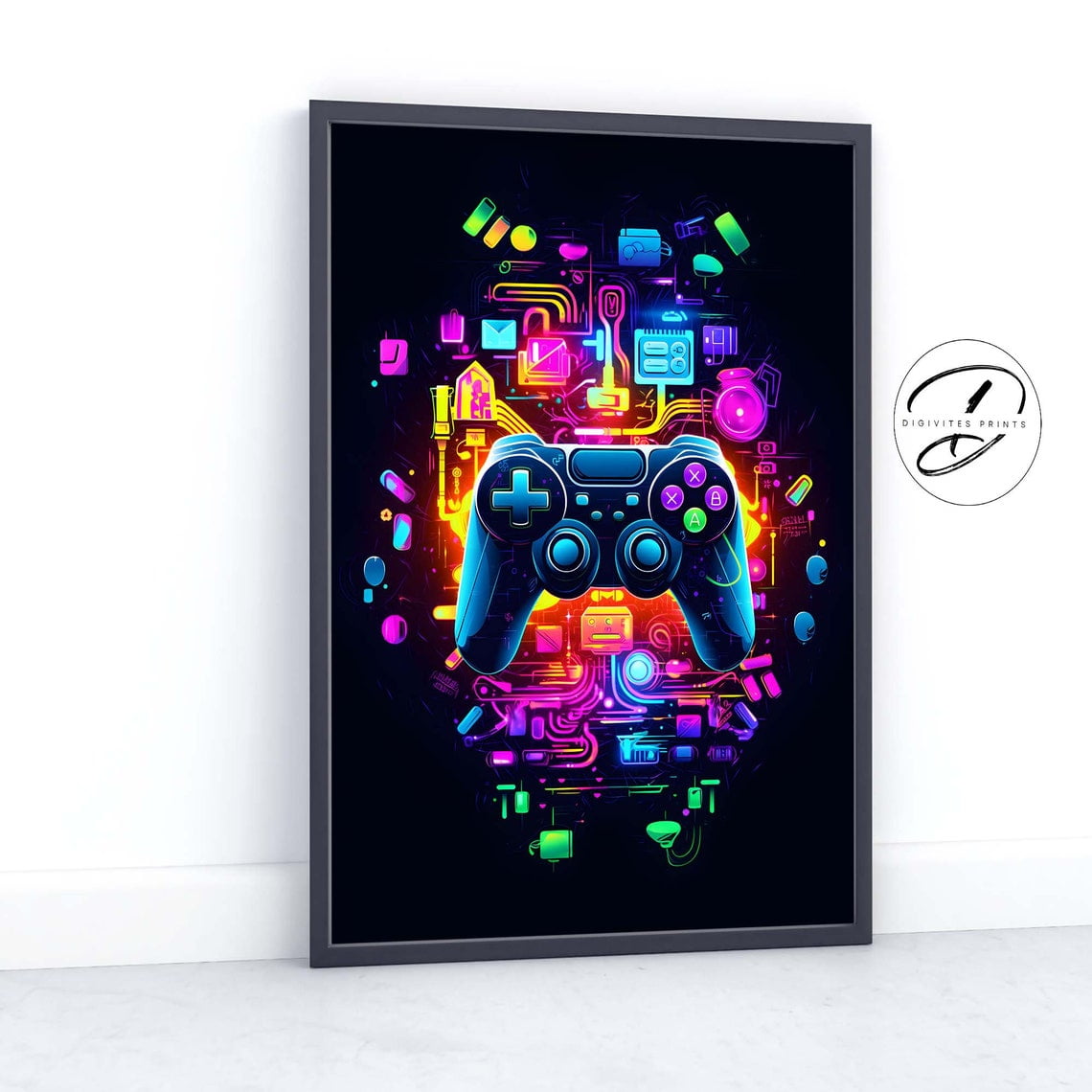 Gaming Print, Gaming Controller, Tween Room Decor, Bedroom Decor ...