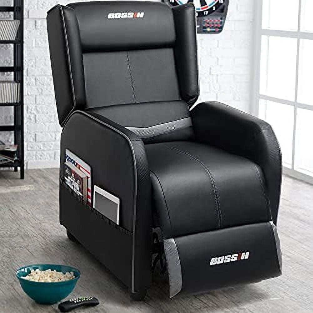 Gaming Recliner Chair for Adults, PU Leather Home Theater Seating Video ...
