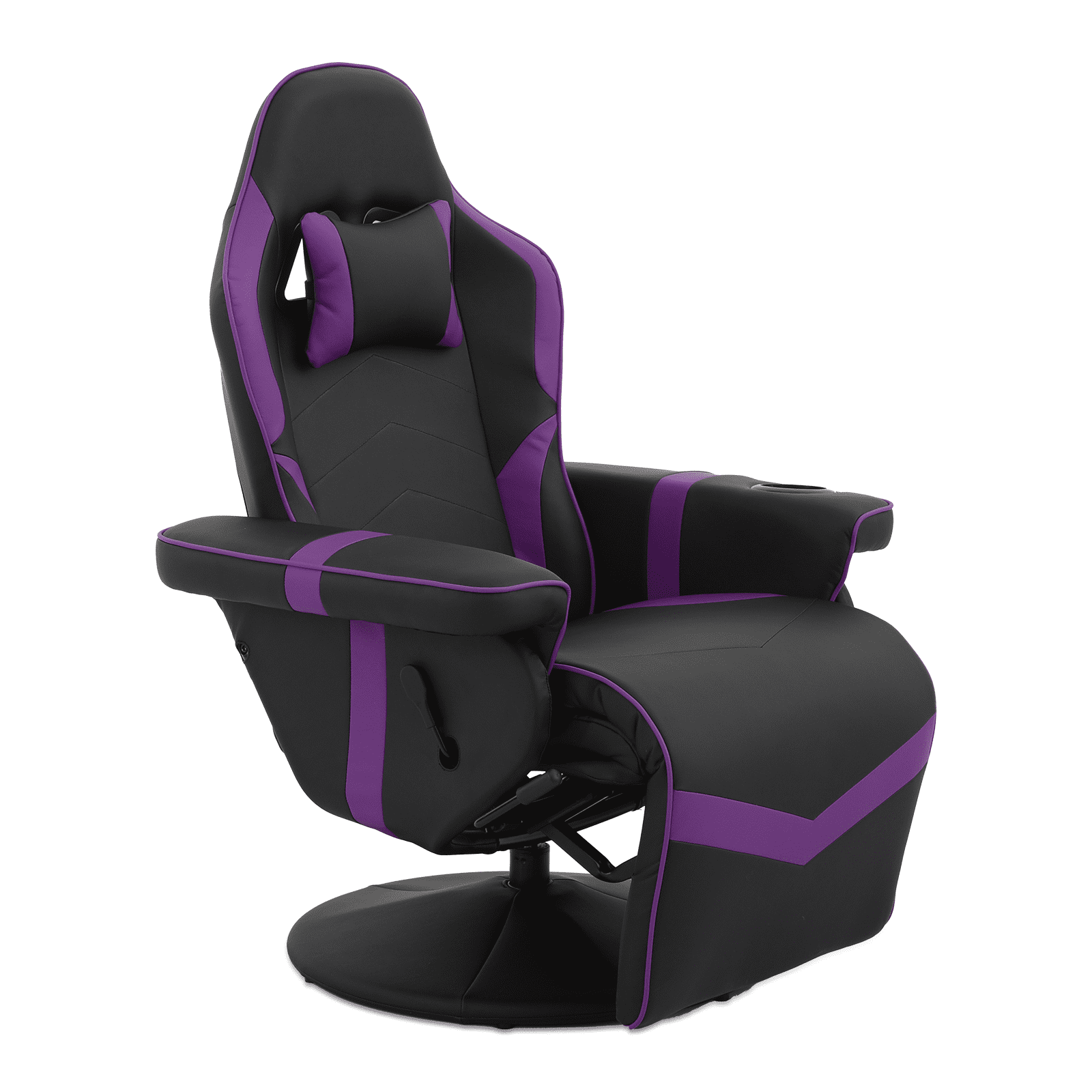 BEZT Gaming Recliner Chair Racing Style Ergonomic High Back Swivel PU ...