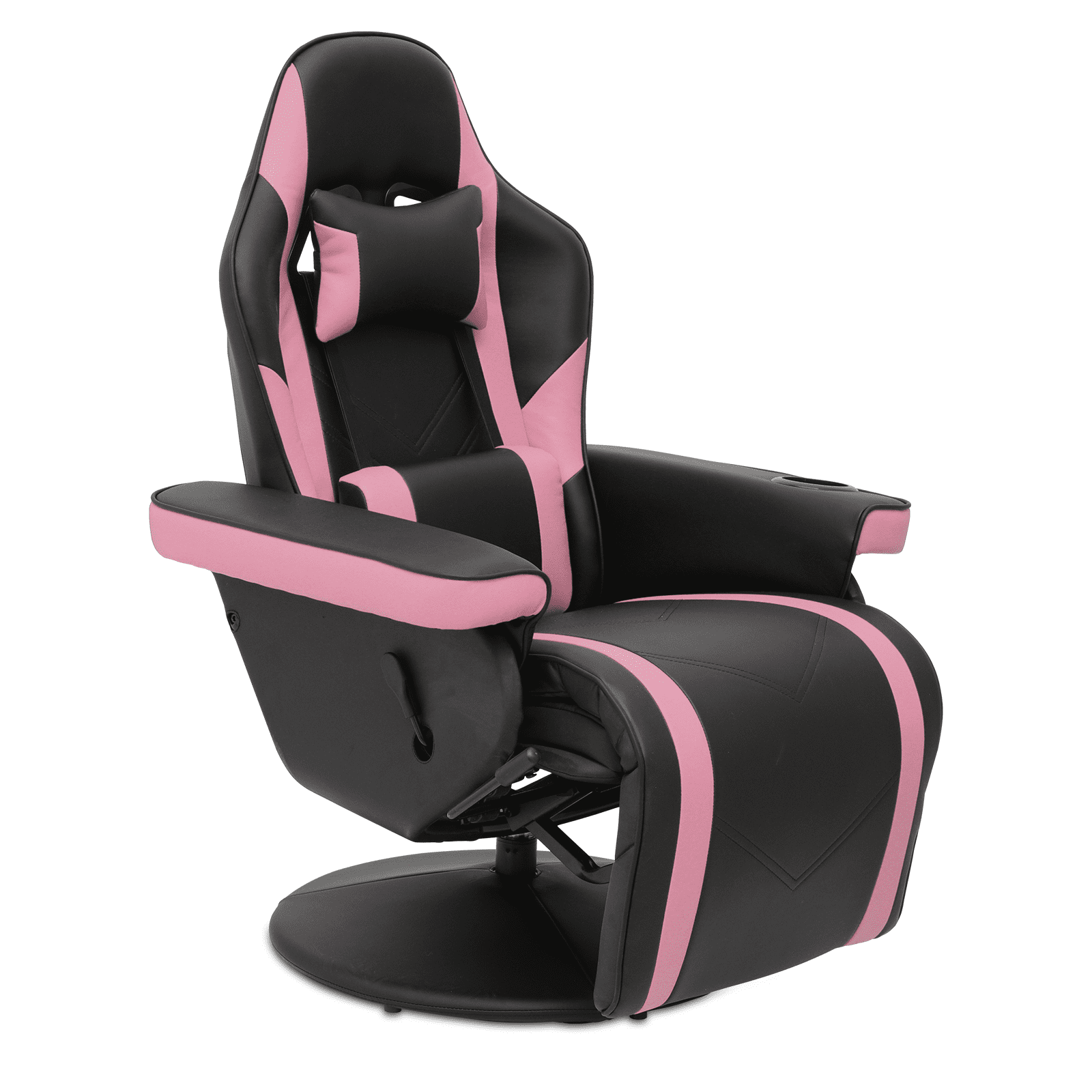 BEZT Gaming Recliner Chair Racing Style Ergonomic High Back Swivel PU ...