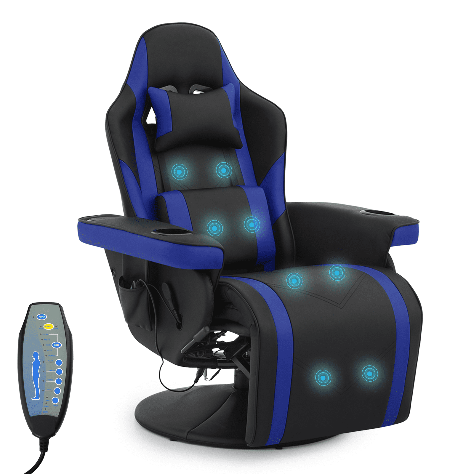 Gaming Recliner Chair with Speaker, Gaming Chair with Lumbar Pad ...