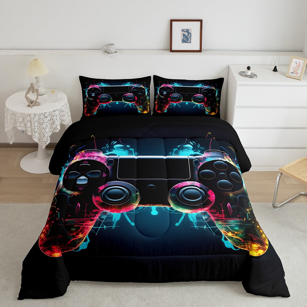 Gaming Room Decor Video Game Comforter Set Gamer Twin Bedding Sets ...