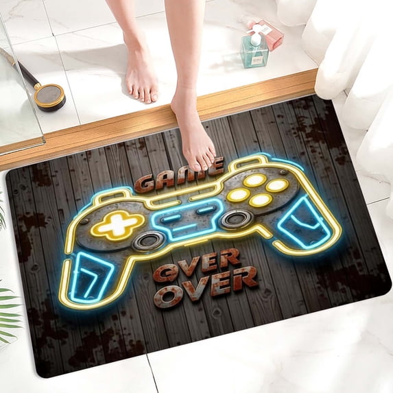 Gaming Room Rug with Easter Print Soft Polyester Floor Mat for Living ...