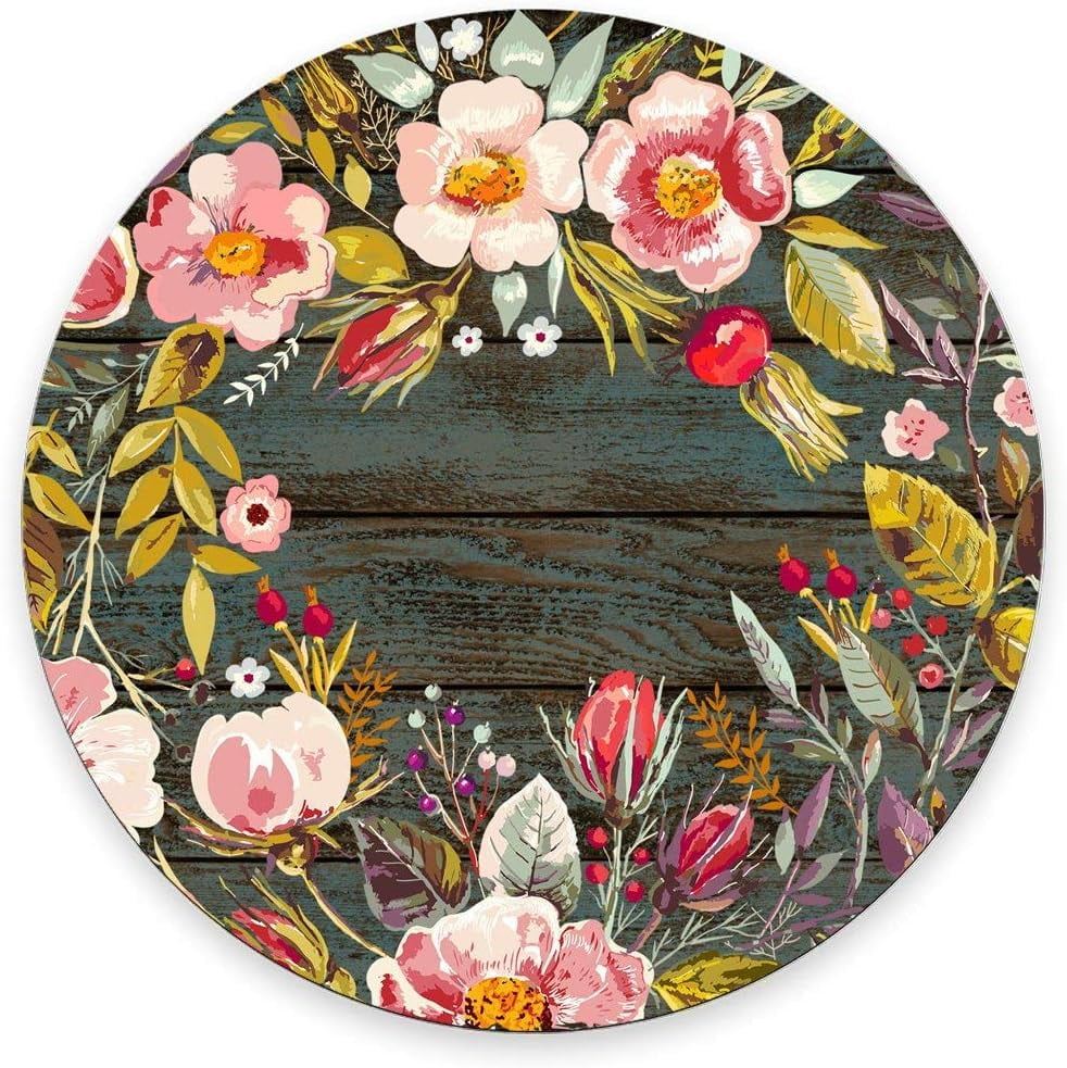 Gaming Round Mouse Pad Custom Design, Vintage Background with Hand ...