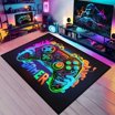 Gaming Rug for Boys Bedroom, Video Game Carpet with Gaming Theme Design ...